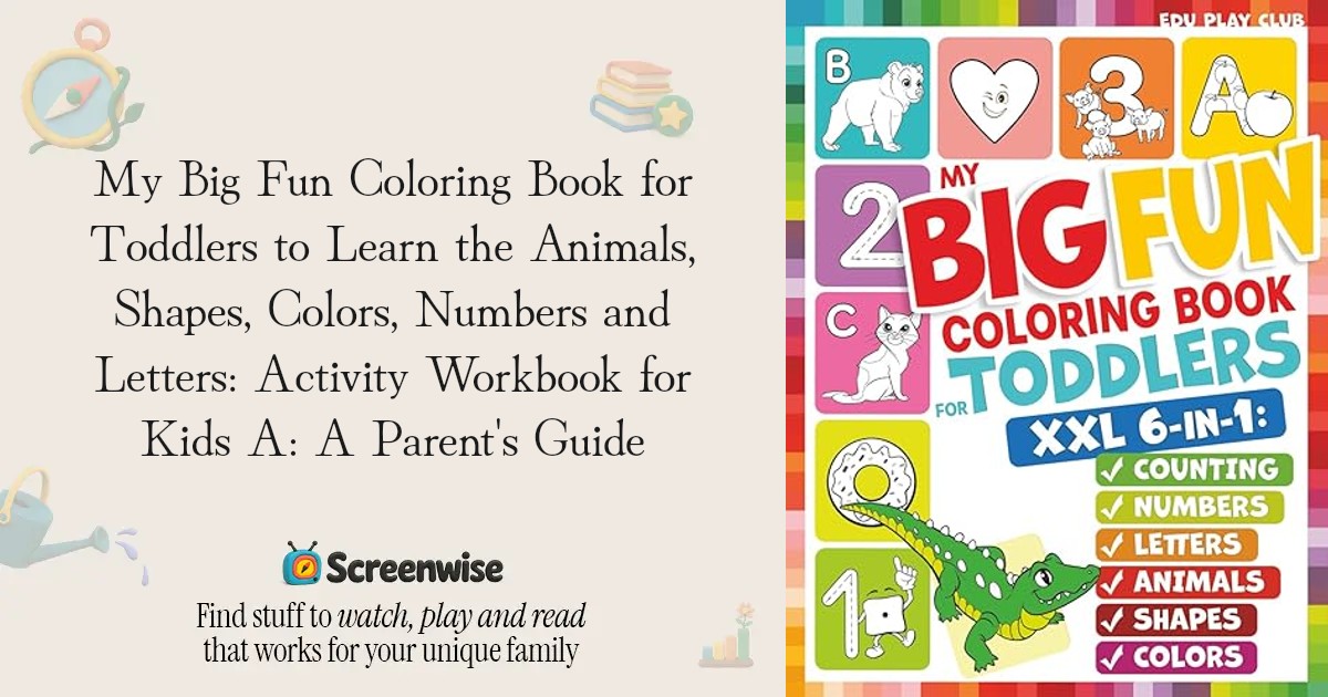 My Big Fun Coloring Book for Toddlers to Learn the Animals, Shapes ...